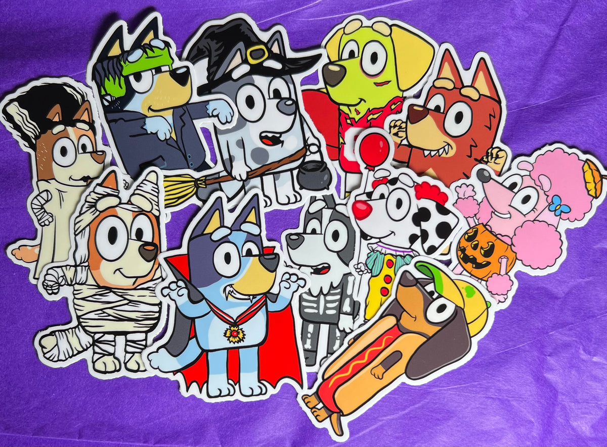 Spooky Heelers sticker pack – Monster Posse